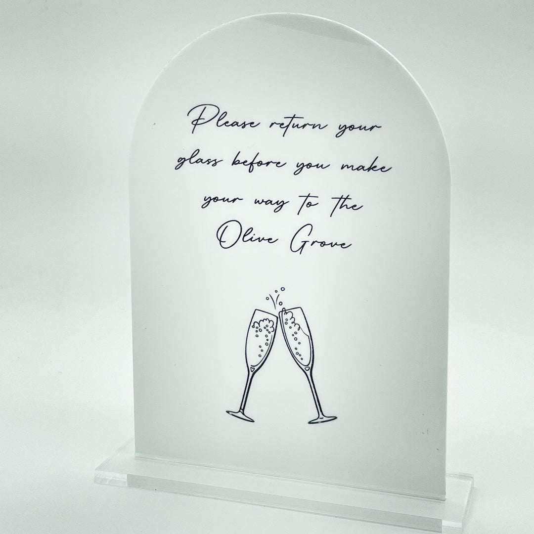 Return Your Glass Arch Sign – Personify
